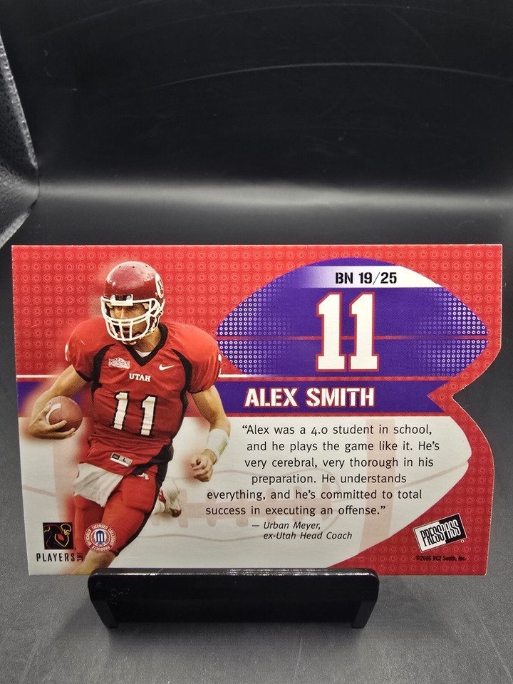 2005 Press Pass Big Numbers #BN19 Alex Smith Rookie RC Kansas City ...