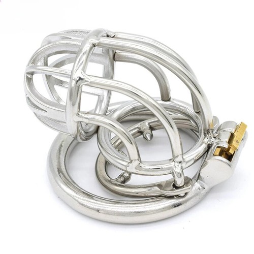 New Metal Male Chastity Lock Peni Abstinence Bandage Device Cage Anti ...