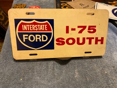 Plastic Dealership License Plate Interstate Ford I-75 South Miamisburg ...