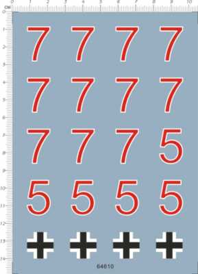 Detail Up 1/16 WWII German Panzer Tiger Tank 5 7 Marking Model Water ...