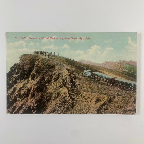 Postcard Colorado Mt McClellan CO Summit Argentine Central Railroad ...