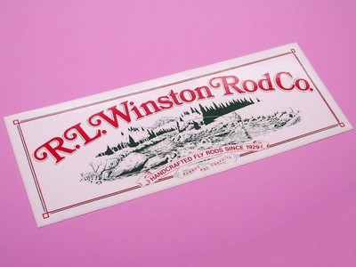R,L,Winston Rod Co. Sticker White Large Seal 251-93mm | eBay