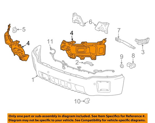 GM OEM 14-15 Sierra 1500 Front Bumper Bumper Components-Support Bracket ...