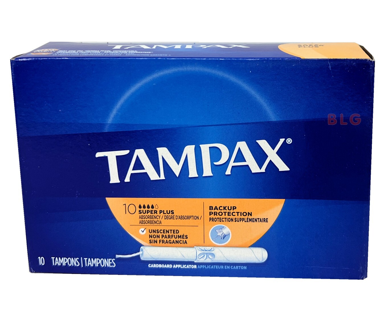 Tampax Tampons SUPER PLUS Absorbency Unscented Health Feminine Care 10 ...