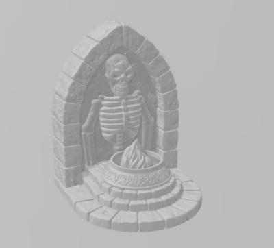 Skeleton Statue - 28 mm / 1" - DragonLock - DND - Pathfinder - RPG ...
