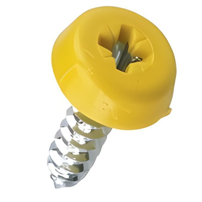 Number Plate Screw Oversized Moulded Head Polytop Screws All Colours 8G ...