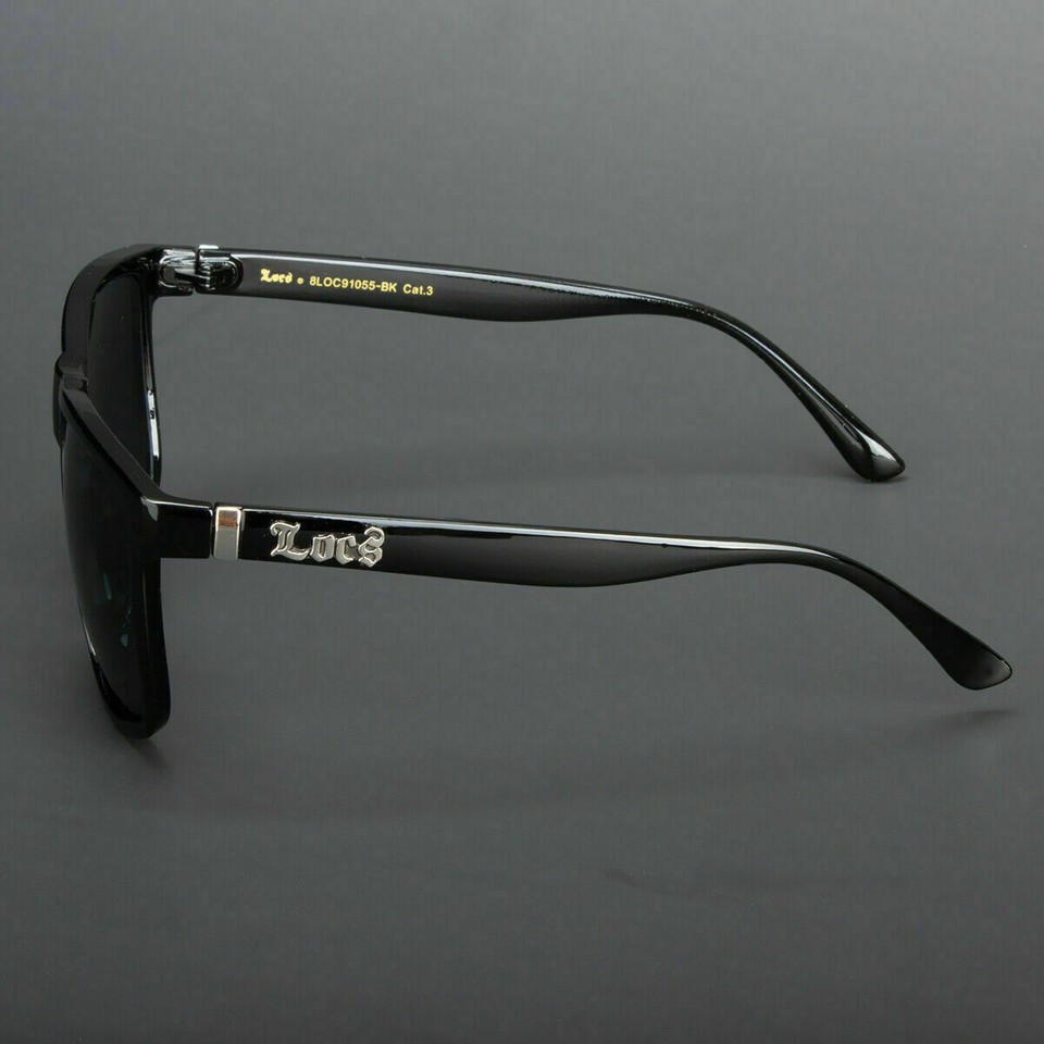 Locs Oversize Gangster Glasses Men Dark Lens Flat Top Large Black OG ...