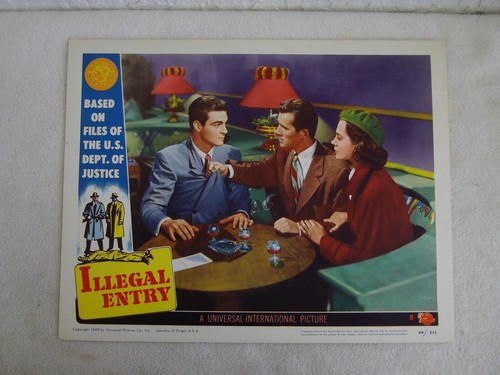 ILLEGAL ENTRY Orig. Crime Film Lobby Card #8 - 1949 Near Mint Cond. | eBay