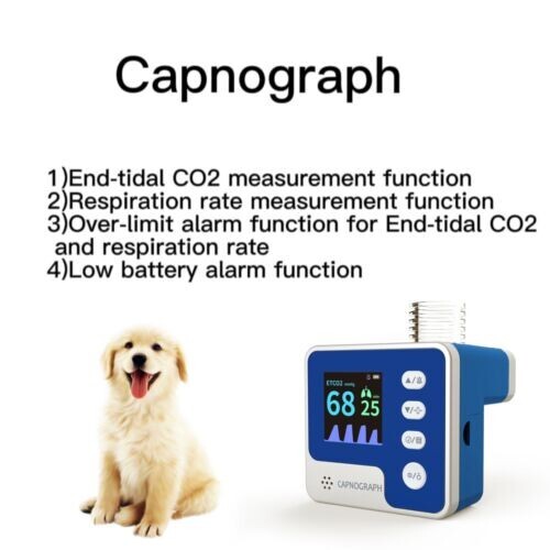 CONTEC VET Mainstream ETCO2 Capnograph Respiration Rate End-tidal CO2 ...