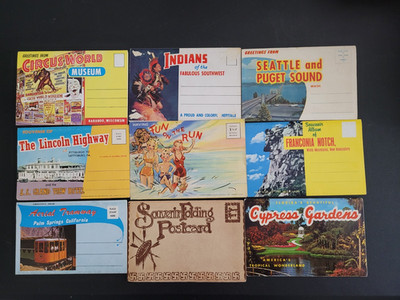 Vintage Lot (18) UNITED STATES POSTCARD FOLDERS | eBay