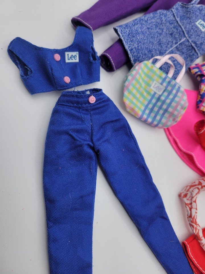 Lot Barbie Lee Jeans Fashions Mix Match Hot Jeans Sets 1995 Mattel ...