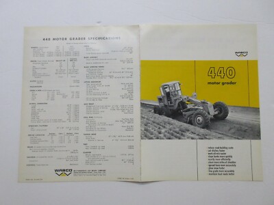 Rare Wabco 440 Motor Grader Sales Brochure 1967 | eBay