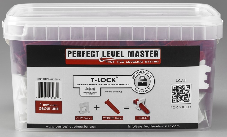 Perfect Level Master T-Lock Spacing & Leveling System (Select Size and ...
