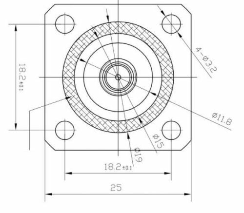 N Type male to female 4hole Panel RG402 Semi Flexible Coaxial Cable RF ...