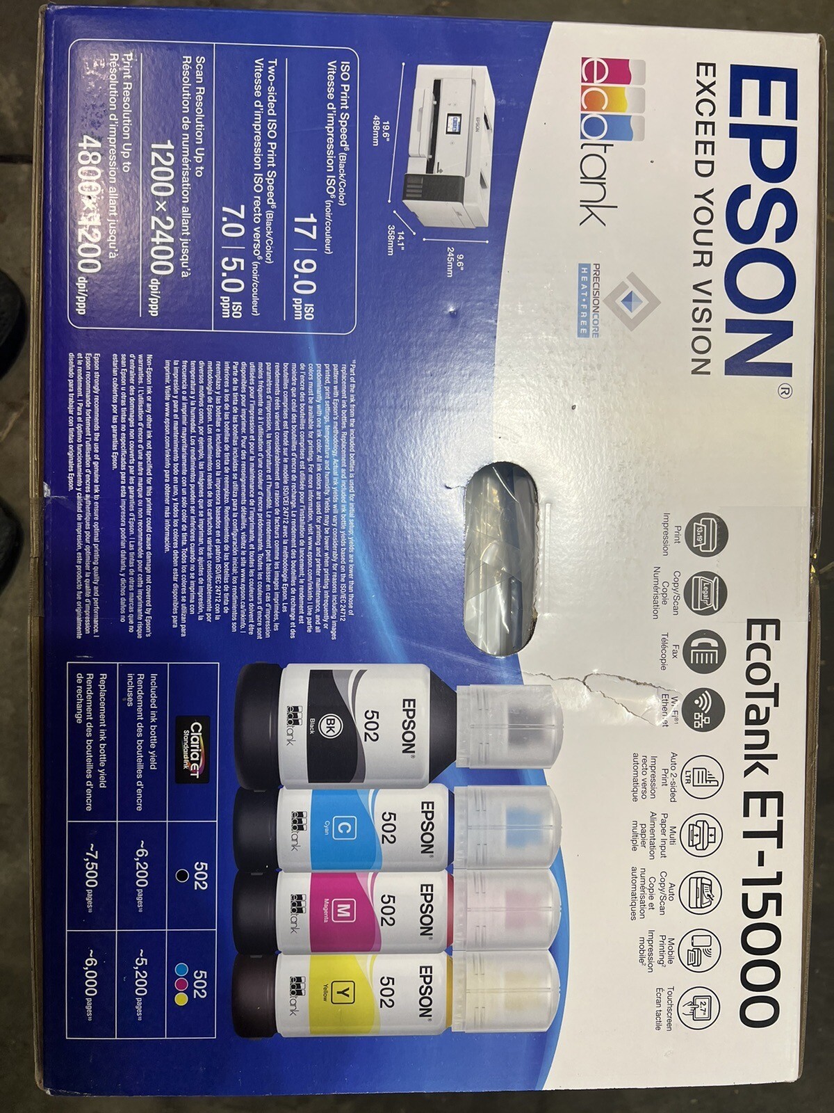 Epson EcoTank Inkjet Color All-In-One Printer - ET-15000 for sale ...