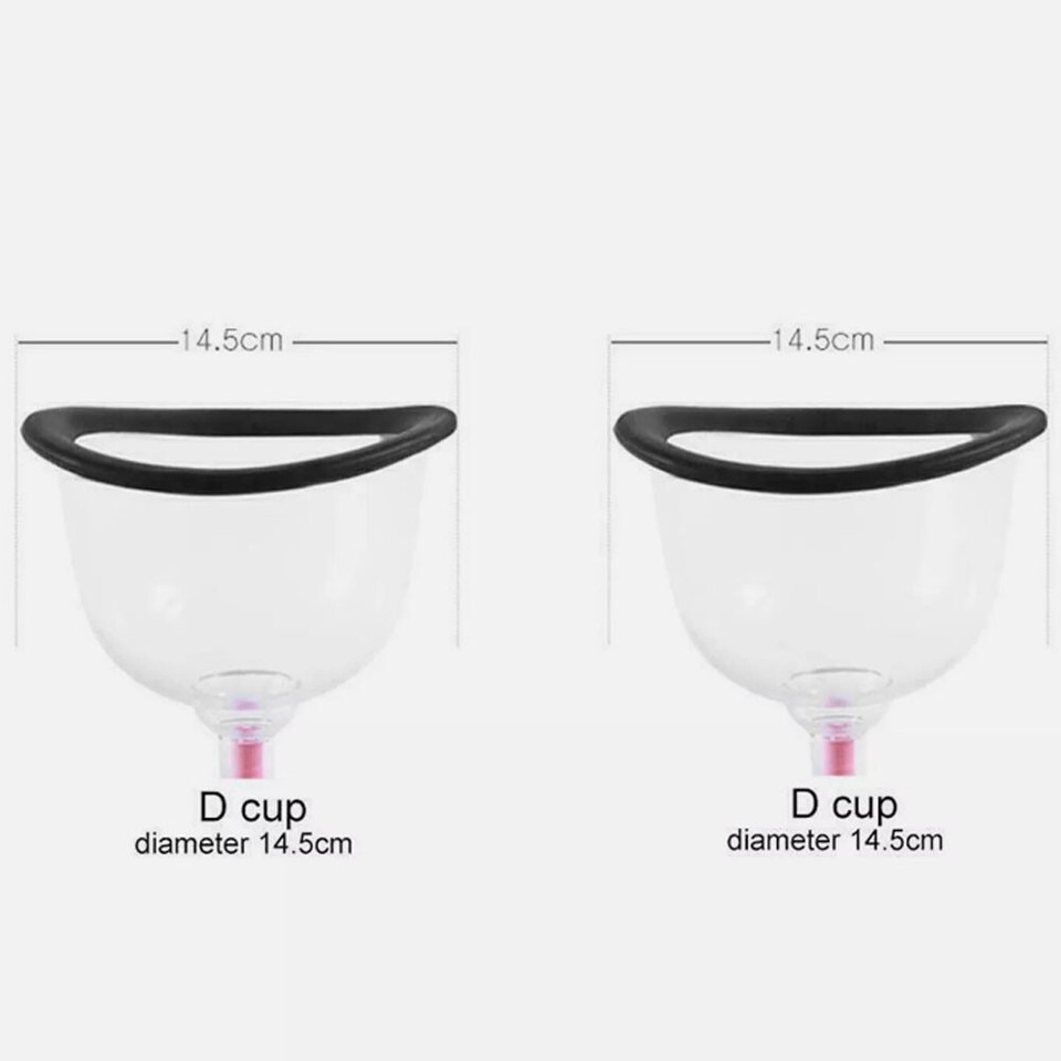 B/C/D Cups Vacuum Breast Enhancer Pump Enlargement Pump Suction Breast ...