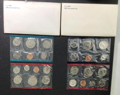 1980P & 1980D & 1981P & 1981D US Mint Sets! Complete! Old US Coins! | eBay