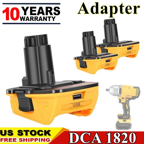 1/4PK DCA1820 20V MAX To 18V Adapter Converter For Dewalt 20 Volt Li ...