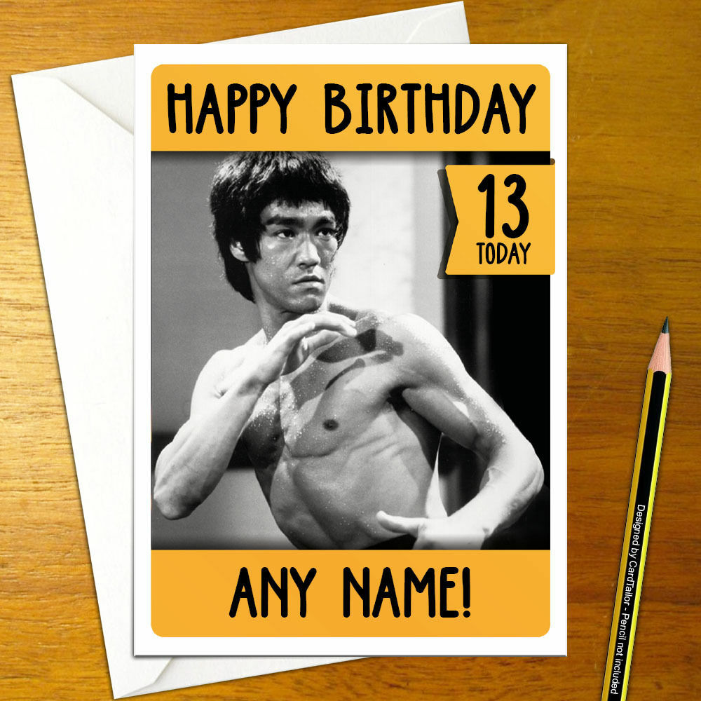 Bruce Lee Happy Birthday Card