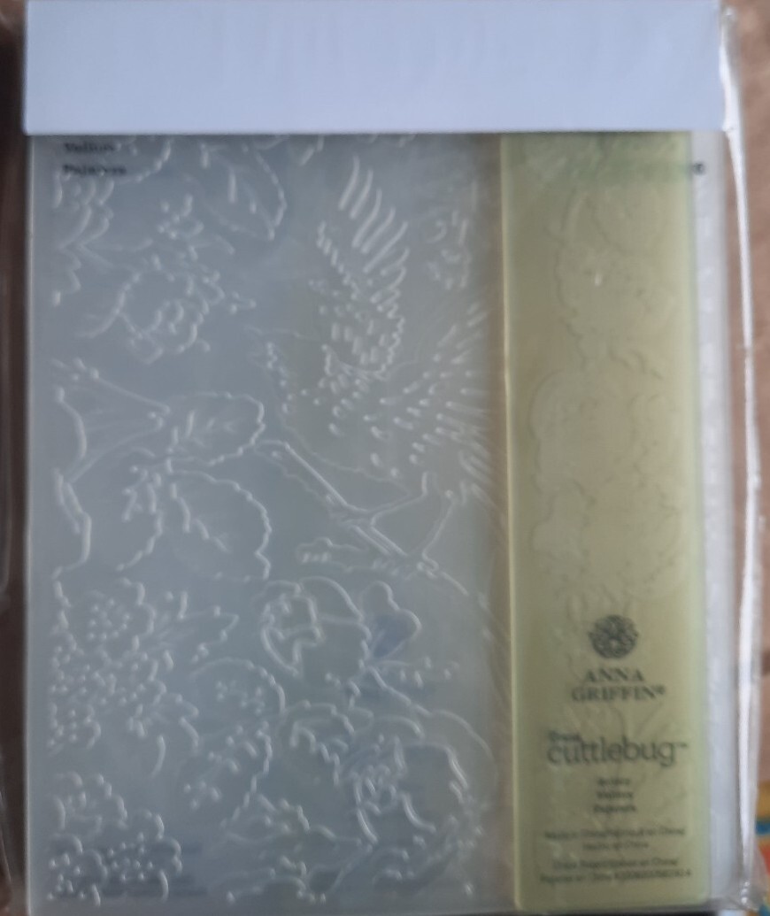 4 Anna Griffin Cricut Cuttlebug Embossing Folders 4 Borders 5.5" Aviary ...