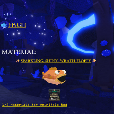 Roblox | FISCH | SS Wrath Floppy | Onirifalx Rod Material - 1/3 | | eBay