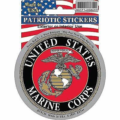 United States Marine Corps USMC Sticker Circle Emblem Decal 3.25" for ...