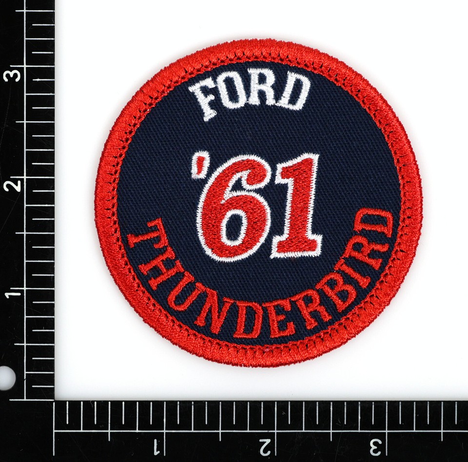 1961 Ford Thunderbird Embroidered Patch Black/Red Iron-On Sew-On Shirt Hat Bag | eBay