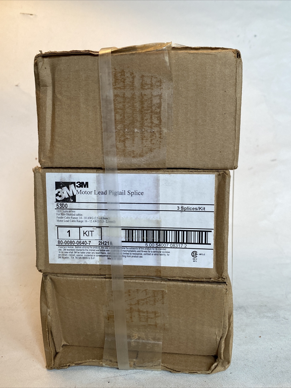 Lot Of 3 3M 5300 Motor Lead Pigtail Splice Kit Includes 3 Splices, 16 ...