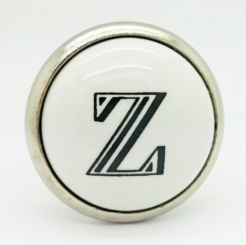 Alphabet Number Letter Cupboard Ceramic Door KNOBS Porcelain Drawer ...