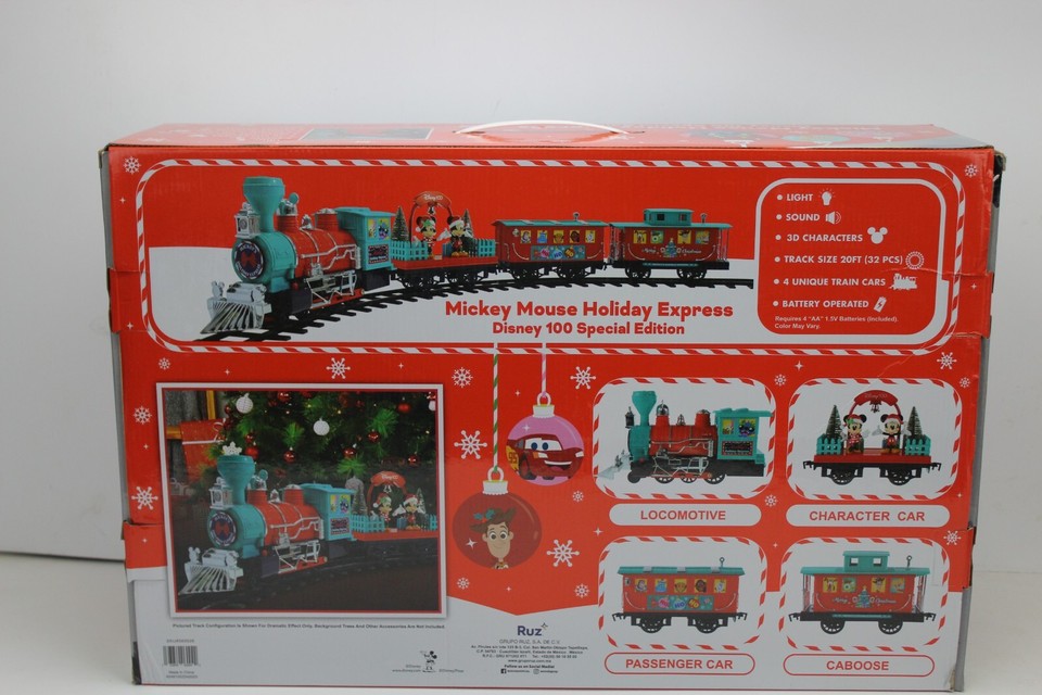Mickey Mouse Holiday Express Disney 100 Special Edition Train Set ...