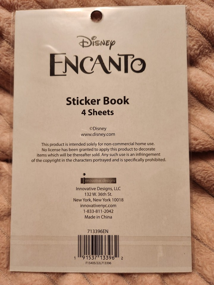 Disney Encanto Sticker Book with Puffy Stickers, 1 pad of stickers | eBay