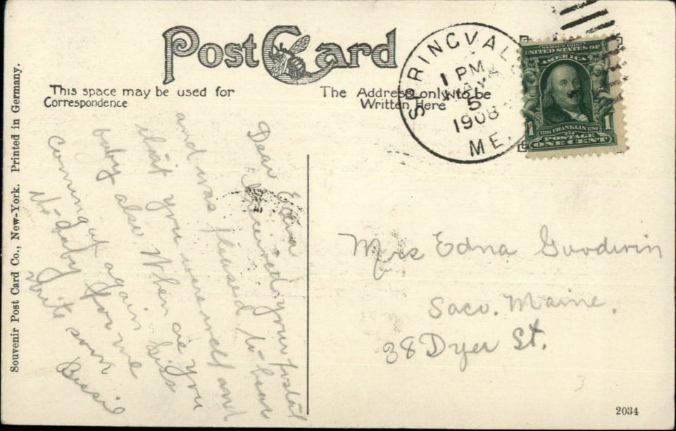 Springvale ME in 1887 Mill Buildings 1908 Used Postcard | eBay