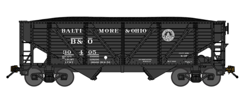 BLUFORD SHOPS N GAUGE 2 BAY WAR EMER.COMP. HOPPER B&O #30726 PN 63121 ...