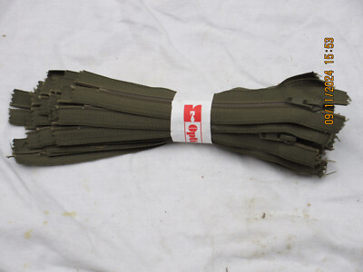 25X Zipper For Pants, Olive, OPTI, 19Cm Long | eBay