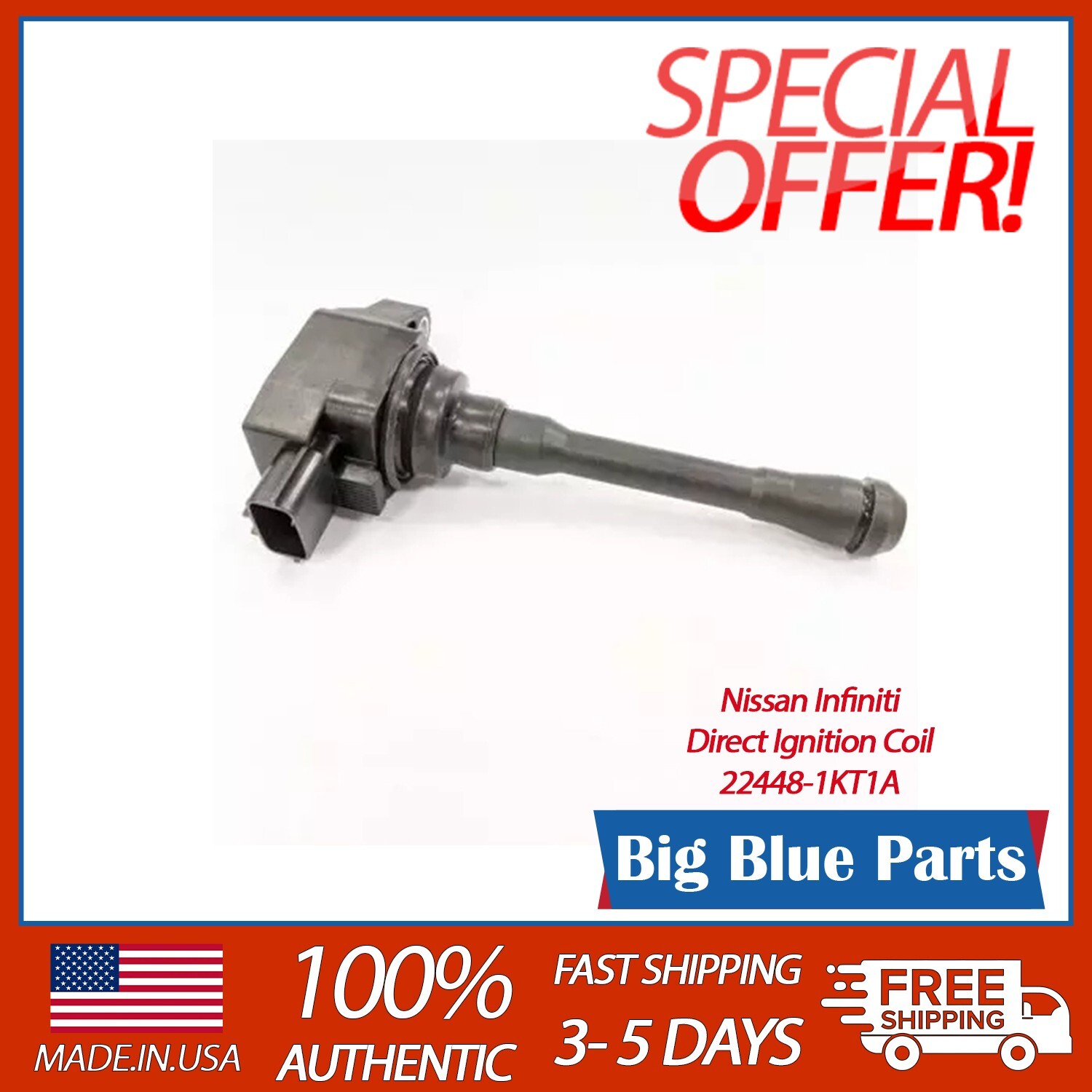 Genuine OEM Nissan Infiniti Direct Ignition Coil - 22448-1KT1A | eBay