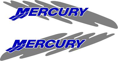 2pc Custom Set of Mercury outboard cowling decals custom color choices ...