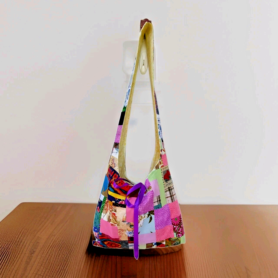 Patchwork Hobo Crossbody Handbag - Crazy Quilt Patchwork Sling Handmade | eBay