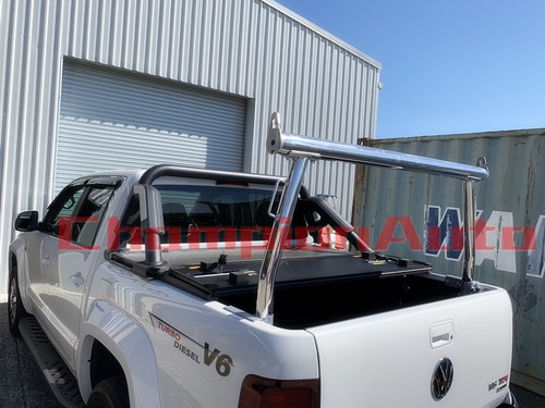 3'' Polished Silver Alloy Ladder Rack for Volkswagen Amarok 2010-2022 ...