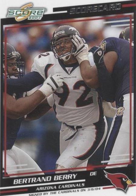 2004 Score - Bertrand Berry #7 Scorecard /625 for sale online | eBay