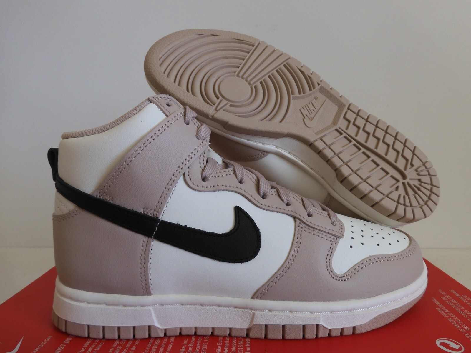 WMNS NIKE DUNK HIGH FOSSIL STONE-BLACK-SAIL SZ 5.5 [DD1869-200] | eBay