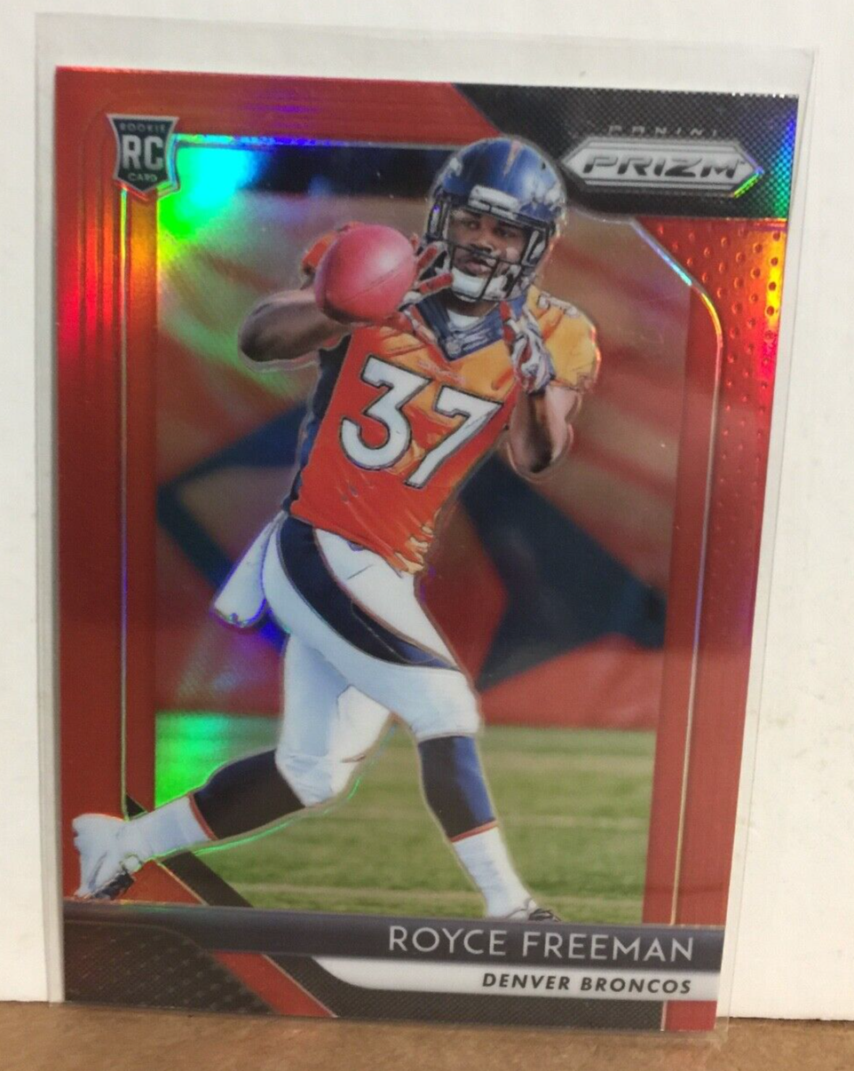 Royce Freeman 2018 Prizm Rookie SP Red Retail Exclusive #224 CASE HIT ...