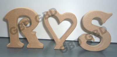 LETTERS WITH HEART (100mm high x 18mm thick) | eBay UK