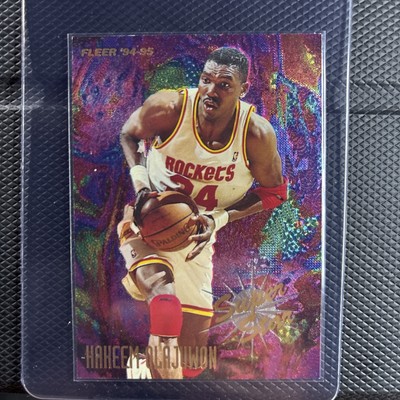 Hakeem Olajuwon 1994-95 Fleer Super Star Foil Insert #3 Houston Rockets ...