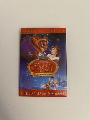 Beauty And The Beast Enchanted Christmas Pin Back Button P35 | eBay