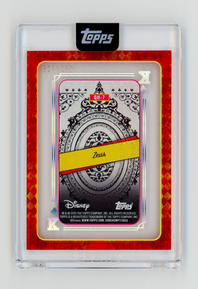 Topps Disney Mint 2025 | Zeus Encased Playing Card /125 | King of ...