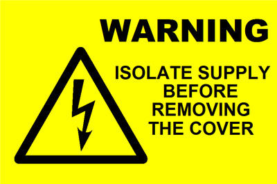 Electrical Isolate Supply Labels /Stickers (76 x 51mm) non rip | eBay UK