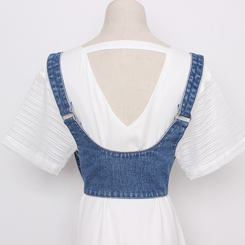 Women Adjustable Denim Body Harness Corset Belt Buckle Straps Decor ...