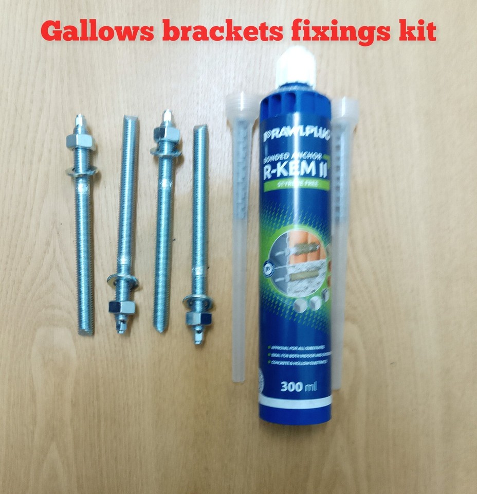 2 Gallows/Chimney Brackets Removal Kit, With Fixings CERTIFIED SAFETY ...