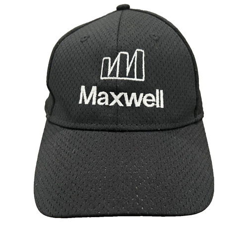 Maxwell Logo Black Knit Mesh Hat Cap White Embroidered MAXWELL letters ...