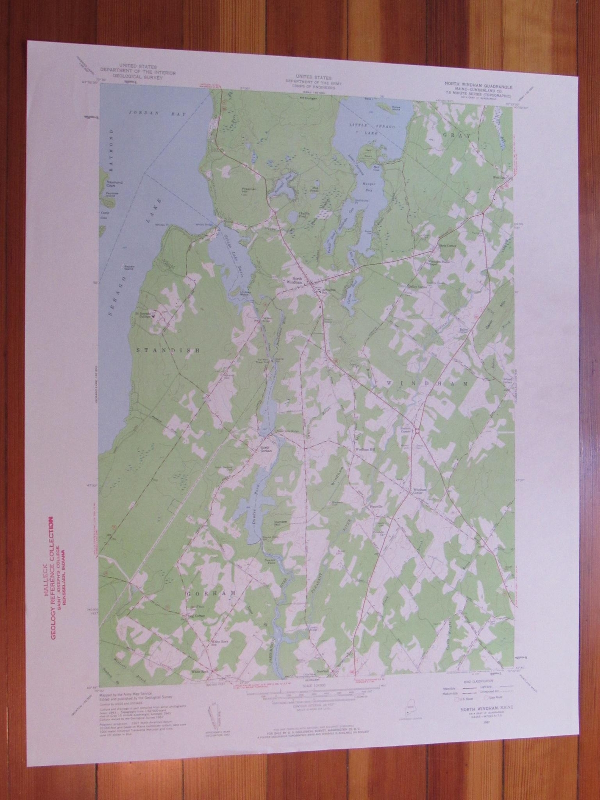 North Windham Maine 1959 Original Vintage USGS Topo Map | eBay